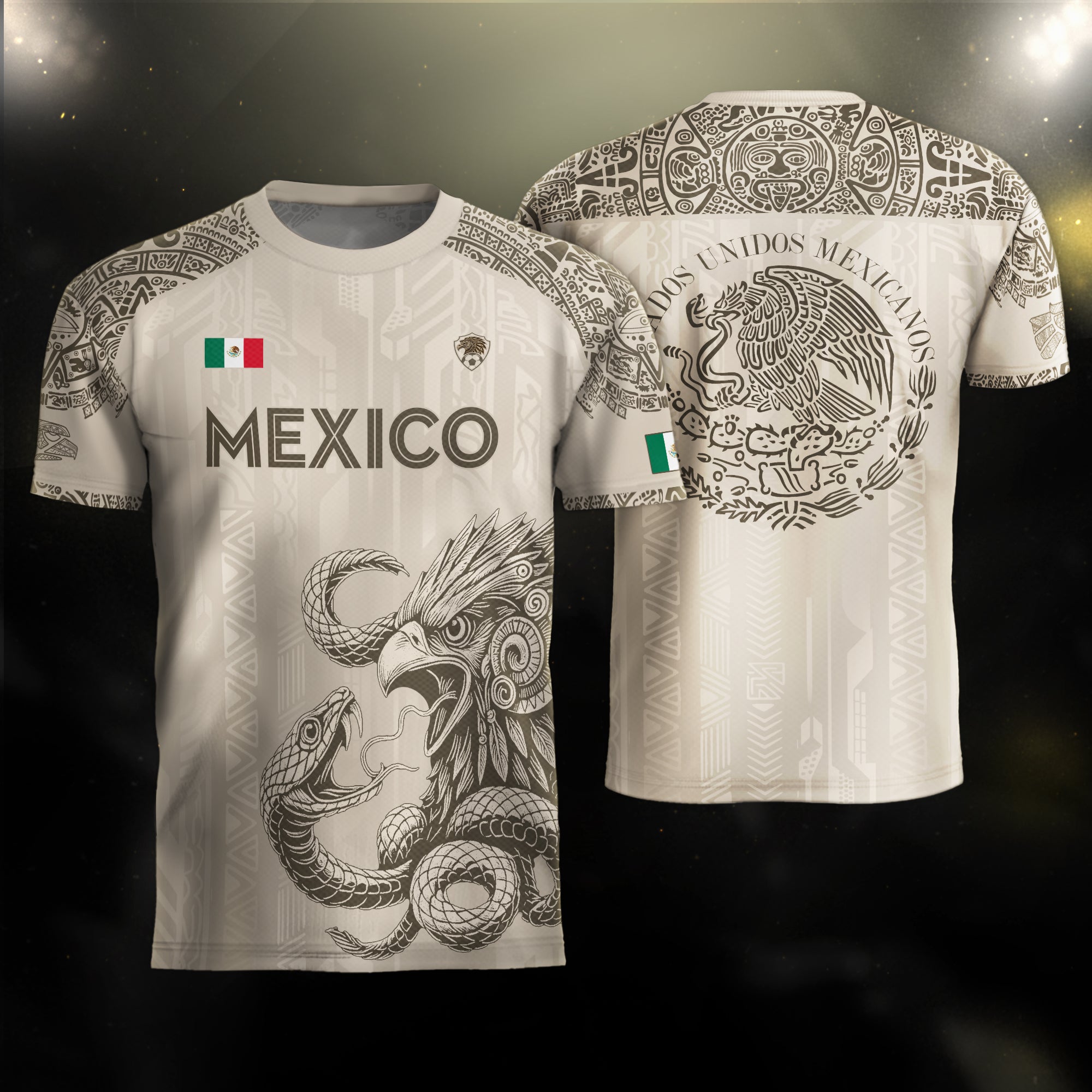 Mexico Beige Aztec Eagle Heritage Soccer Jersey – Grit Son Sport