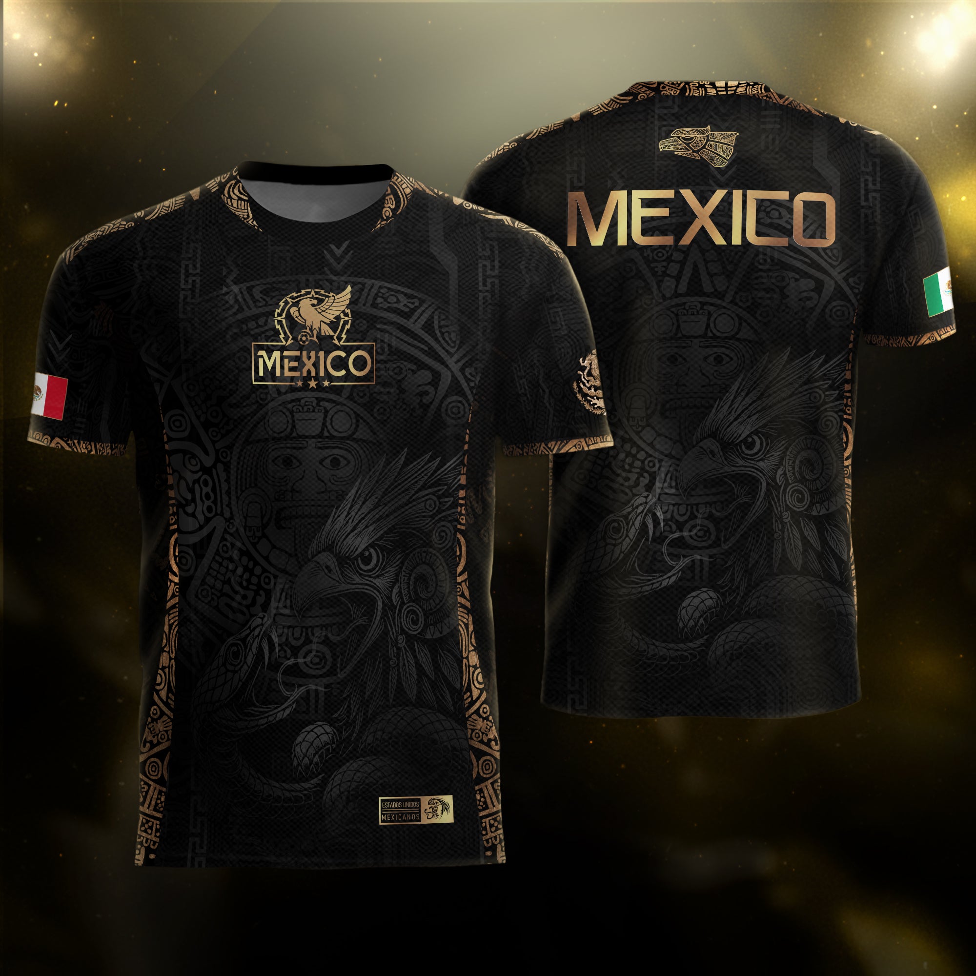Mexico Black Aztec Sunstone Eagle Heritage Soccer Jersey – Grit Son Sport